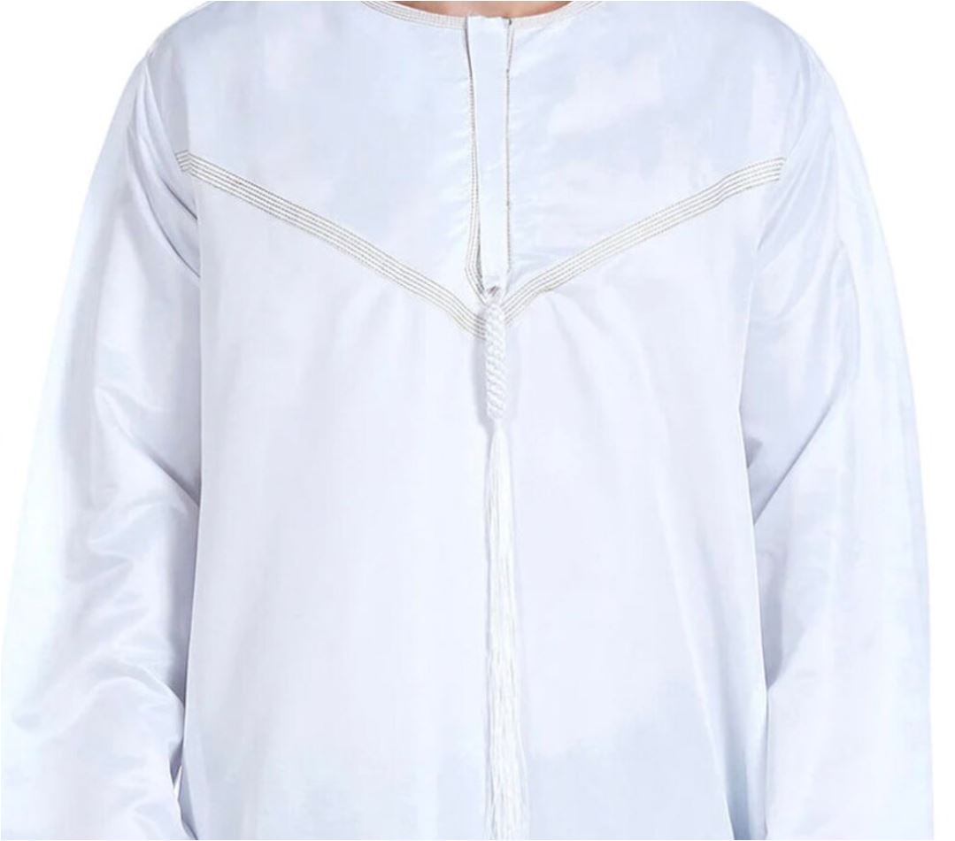 Classic Omani and Emirati Khaleej | Men's White Thobe - Modesty Collection
