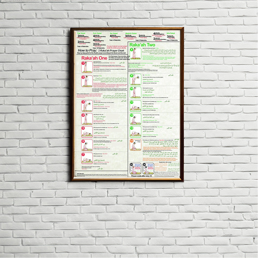 Paper Pray Chart A3 Size - Modesty Collection