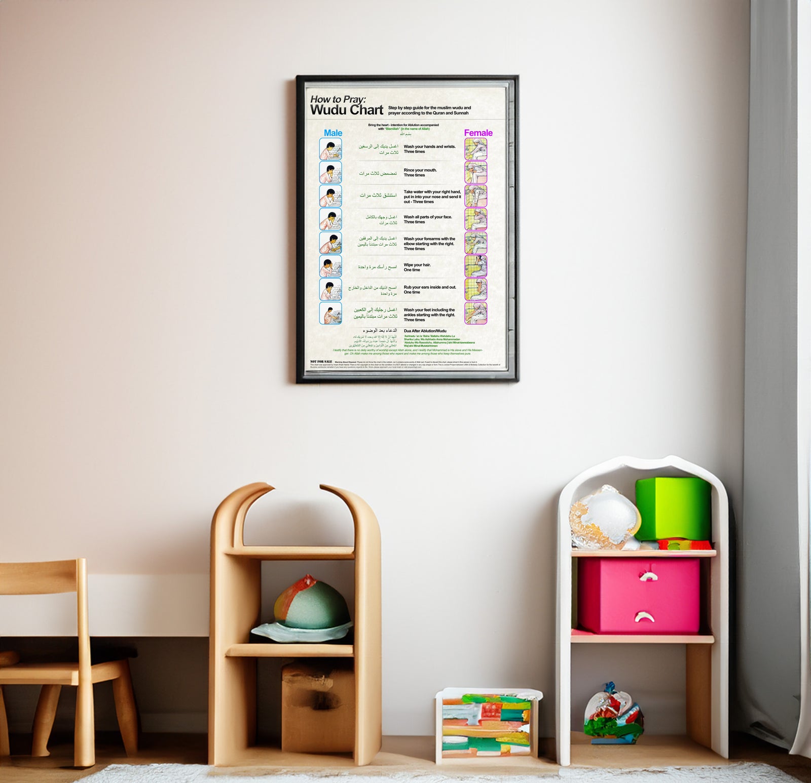 Wudu Chart A3 size (Free) - Modesty Collection